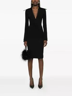 MUGLER Midi Dress With Spiky-collar