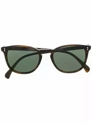 Oliver Spencer Finley Esq. Rectangle Frame Sunglasses - Brown