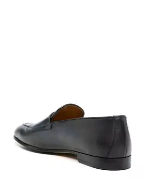 DOUCAL'S Double-buckle Leather Loafers - Blue