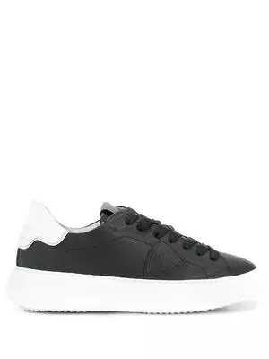 Philippe Model Side Logo Patch Sneakers - Black