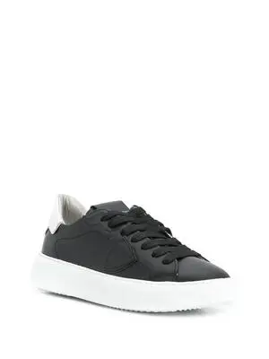 Philippe Model Side Logo Patch Sneakers - Black