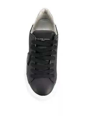 Philippe Model Side Logo Patch Sneakers - Black