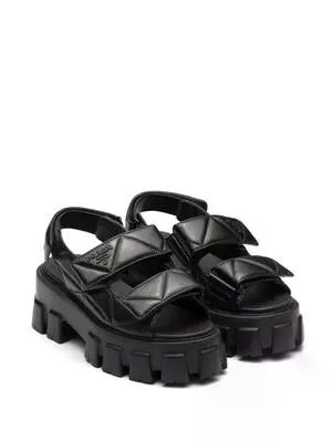 Prada Monolith Quilted Leather Sandals
