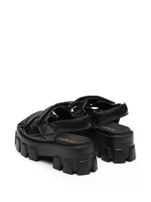 Prada Monolith Quilted Leather Sandals