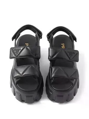 Prada Monolith Quilted Leather Sandals