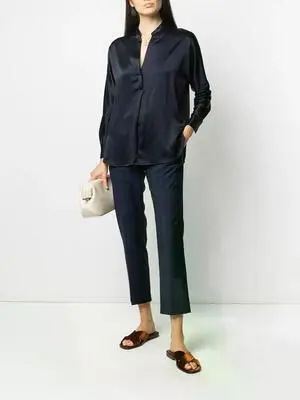 Vince Long-sleeved Open Front Blouse