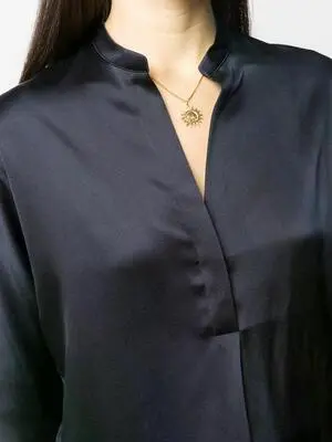Vince Long-sleeved Open Front Blouse