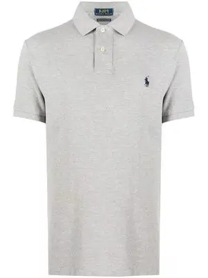 Polo Ralph Lauren Embroidered Logo Polo Shirt - Grey
