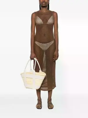 MC2 SAINT BARTH Eileen Midi Dress - Brown