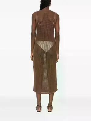 MC2 SAINT BARTH Eileen Midi Dress - Brown