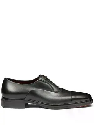 Santoni Leather Oxford Shoes - Black