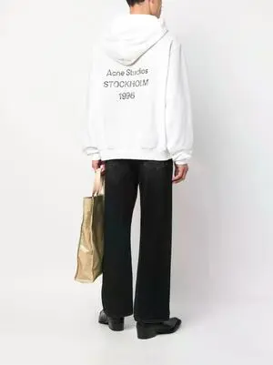 Acne Studios Logo-print Drop-shoulder Hoodie