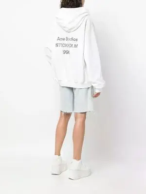 Acne Studios Logo-print Drop-shoulder Hoodie