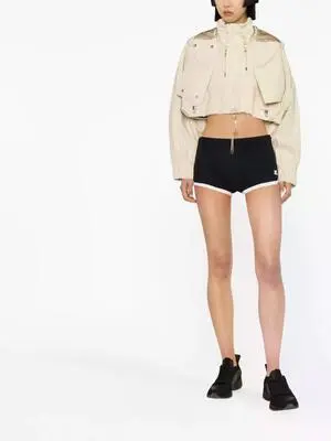 COURREGES Contrasting-trim Logo Shorts