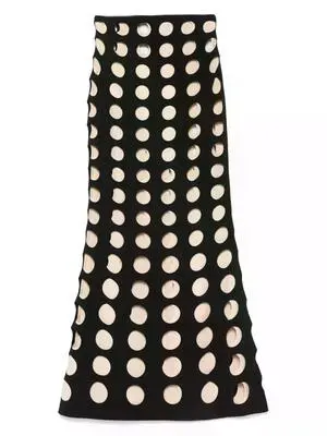 A.W.A.K.E. Mode Layered-holes Maxi Skirt