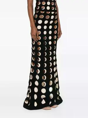 A.W.A.K.E. Mode Layered-holes Maxi Skirt