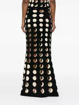 A.W.A.K.E. Mode Layered-holes Maxi Skirt