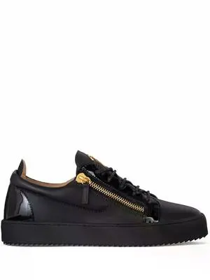 GIUSEPPE ZANOTTI Frankie Double-zip Low-top Sneakers - Black