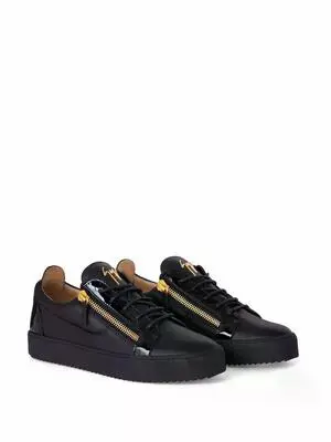 GIUSEPPE ZANOTTI Frankie Double-zip Low-top Sneakers - Black
