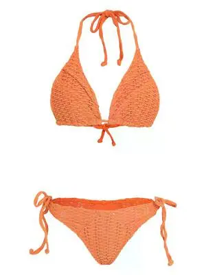 AMIR SLAMA Interwoven Design Bikini - Orange