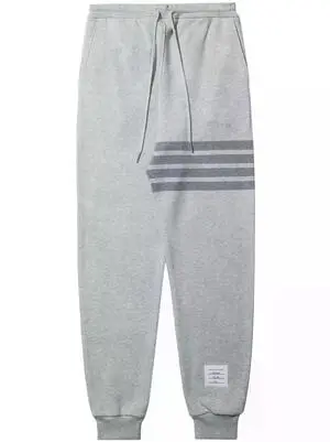 Thom Browne 4-bar Stripe Cotton Track Pants - Grey