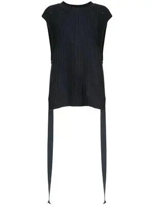 Goen.j Side Taps Knitted Top - Blue