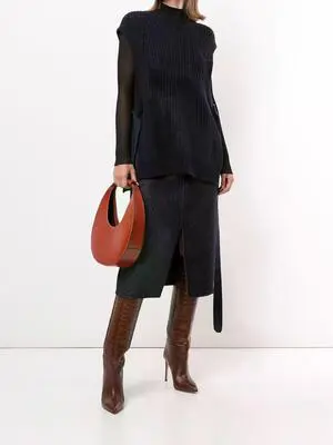 Goen.j Side Taps Knitted Top - Blue