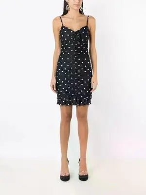 AMIR SLAMA Polka-dot Print Mini Dress
