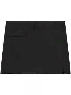 COURREGES Belted Pleated Mini Skirt - Black