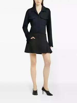 COURREGES Belted Pleated Mini Skirt