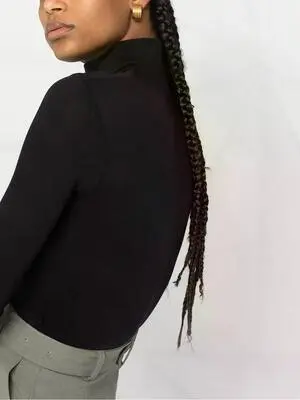Vince Roll-neck Cotton Blouse