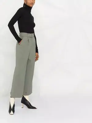 Vince Roll-neck Cotton Blouse