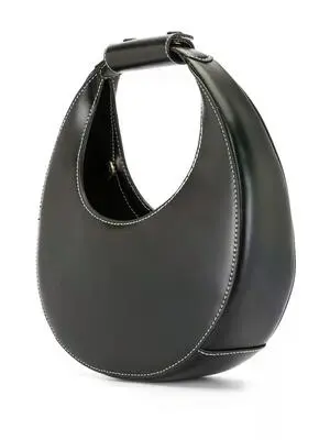 Staud Mini Moon Leather Shoulder Bag - Black