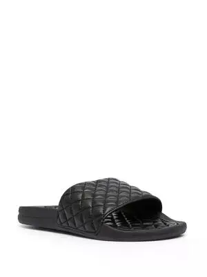 Apl Quilted Lusso Slides - Black