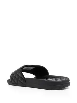 Apl Quilted Lusso Slides - Black