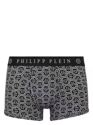Philipp Plein Hexagon All-over-print Boxers - Black