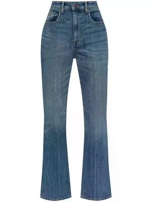Tory Burch Indigo Stretch Cotton Mid-rise Slim Jeans