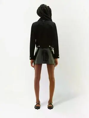 COURREGES Bretelles Vinyl Mini Skirt - Black