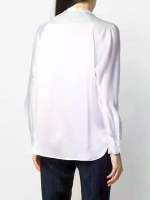 Vince Open Neck Loose Fit Blouse