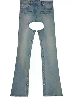 COURREGES Cut-out Flared Denim Trousers