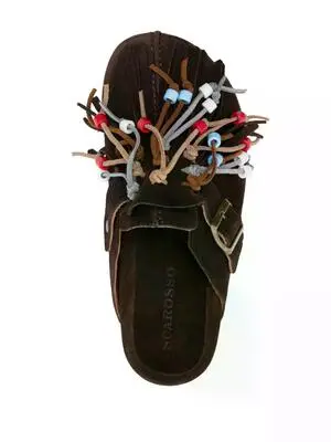 SCAROSSO Gea Tasselled Suede Slippers