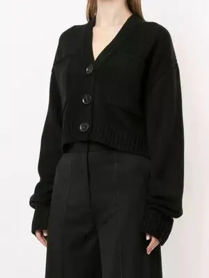 Proenza Schouler Upcycled Cashmere Cardigan - Black