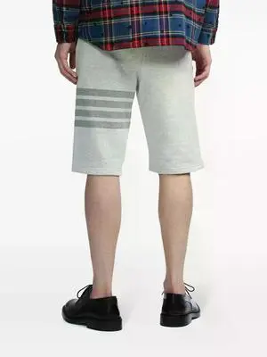 Thom Browne Classic Loopback Sweatshorts With Signature Stripes - Grey