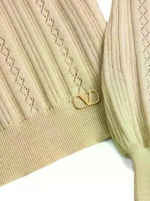 Valentino Garavani Lattice-knit Pullover