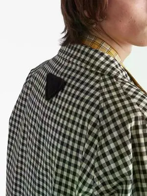 Prada Gingham-check Cotton Coat