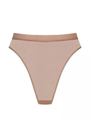 MAISON CLOSE Corps À Corps Mesh Thong - Neutrals
