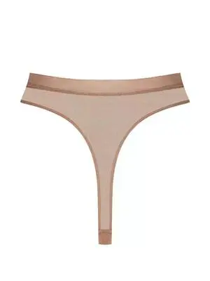 MAISON CLOSE Corps À Corps Mesh Thong - Neutrals