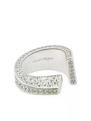 COURREGES Engraved Logo Ring - Silver