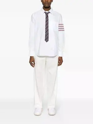 Thom Browne 4-bar Long-sleeve Cotton Shirt