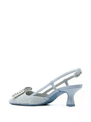 Roberto Festa 65mm Stefi Slingback Pumps - Blue